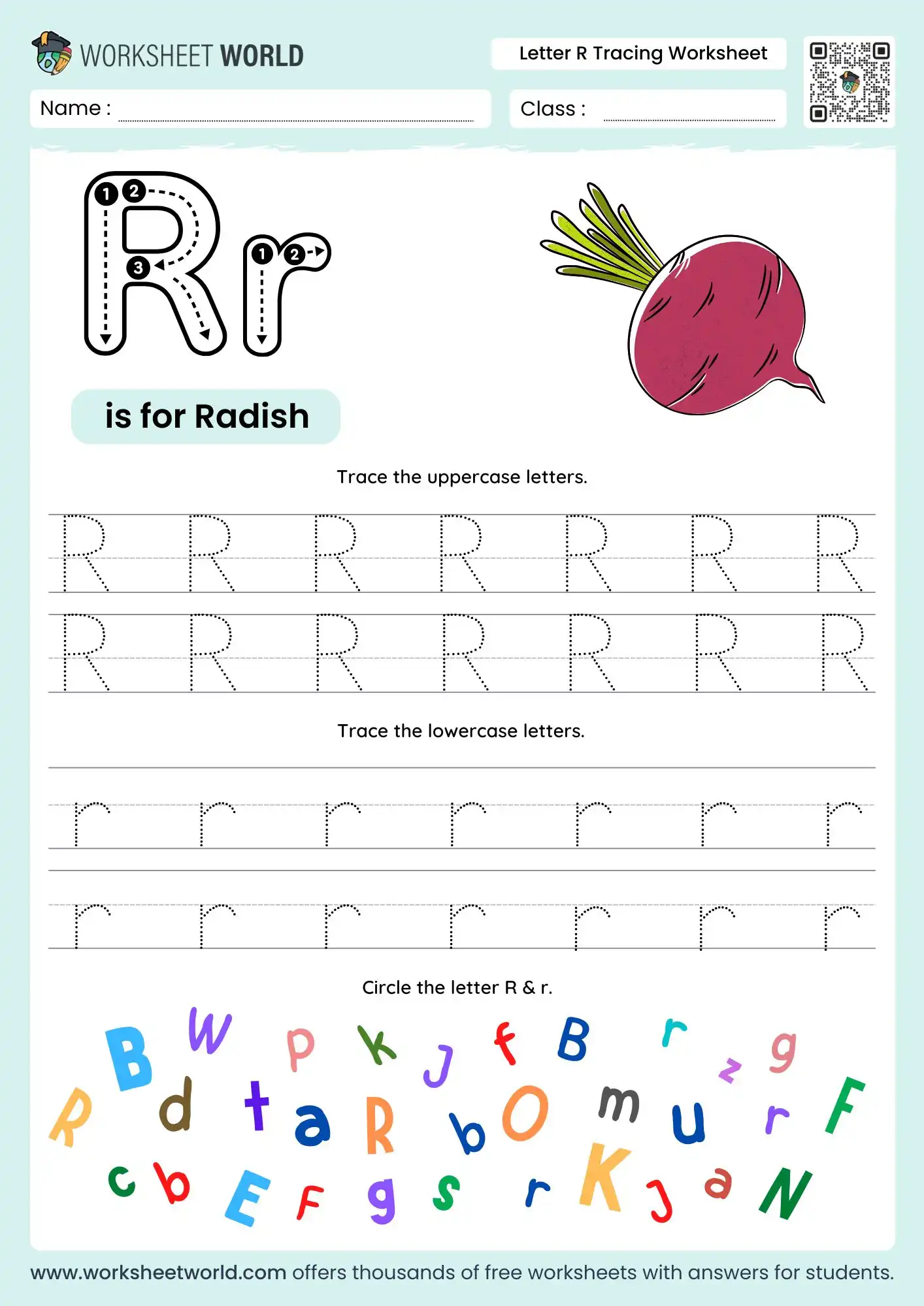 Letter R Tracing Worksheets (Free Printable For Preschool and ...