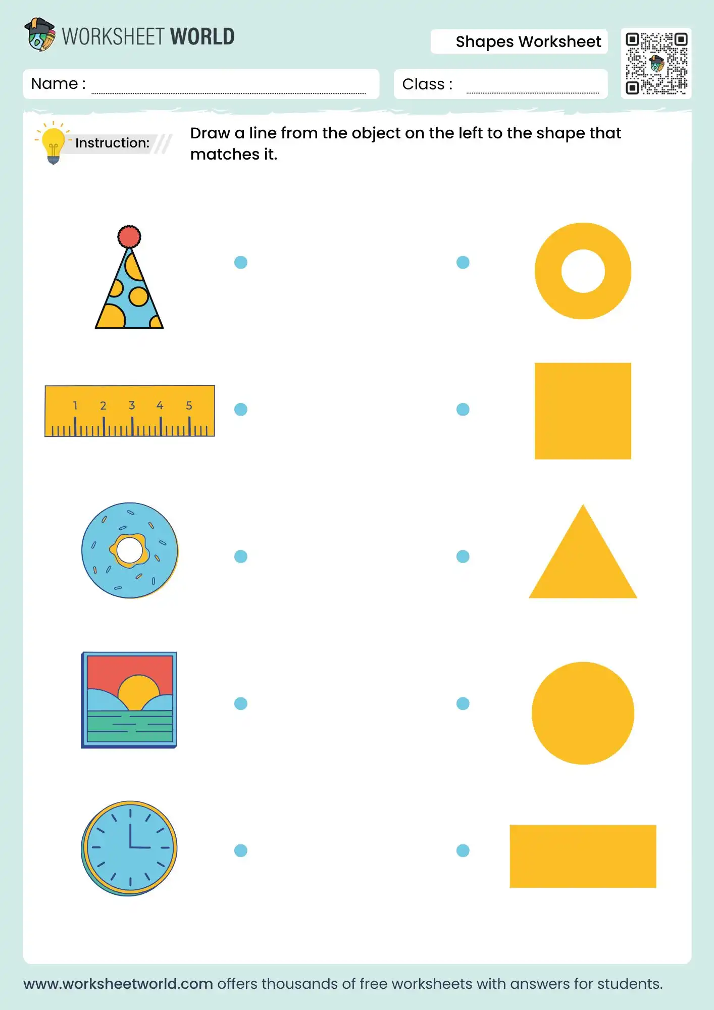 Shapes And Pattern Worksheet s - Worksheet World